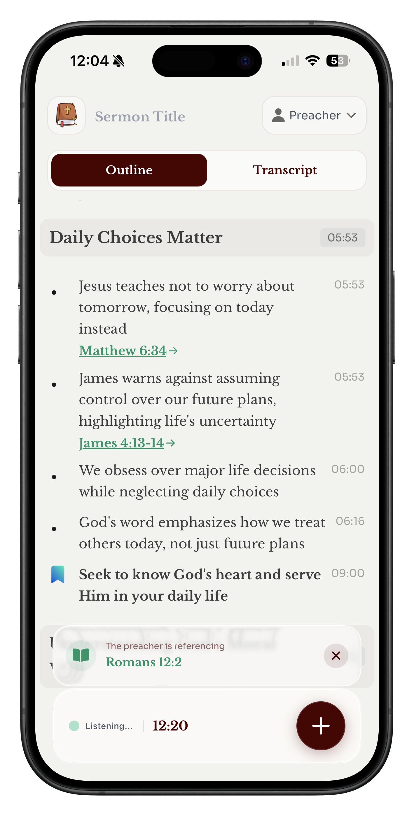 Sermon Scribe App
